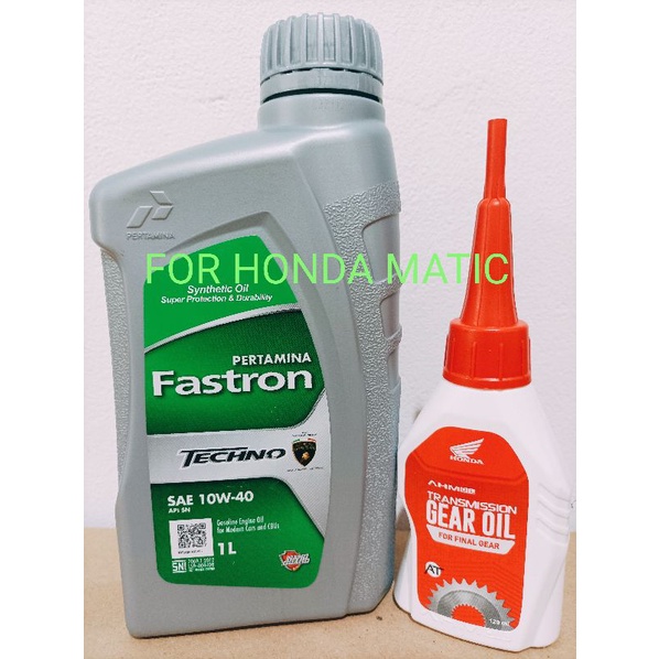 Jual PAKET HEMAT OLI PERTAMINA FASTRON TECHNO 1L ORIGINAL + AHM GEAR ...