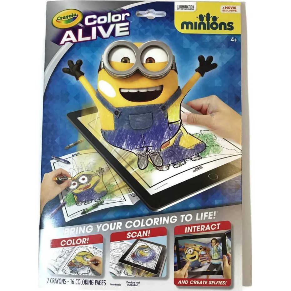 Jual New Arrival Crayola COLOR ALIVE Action Minion Minion Coloring ...