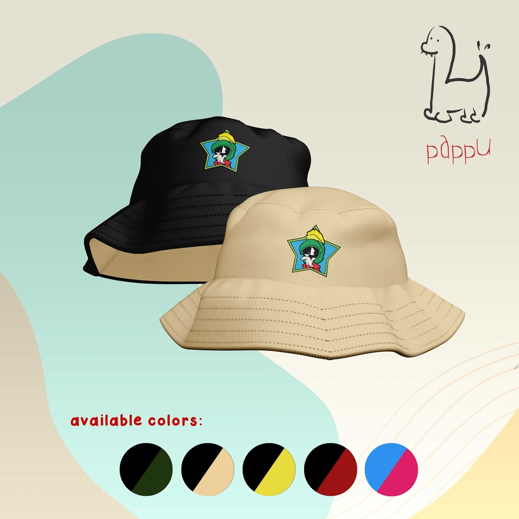 Jual T/109 Topi Bucket Hat Anak 2 Warna Marvin the Martian Baby Kids ...