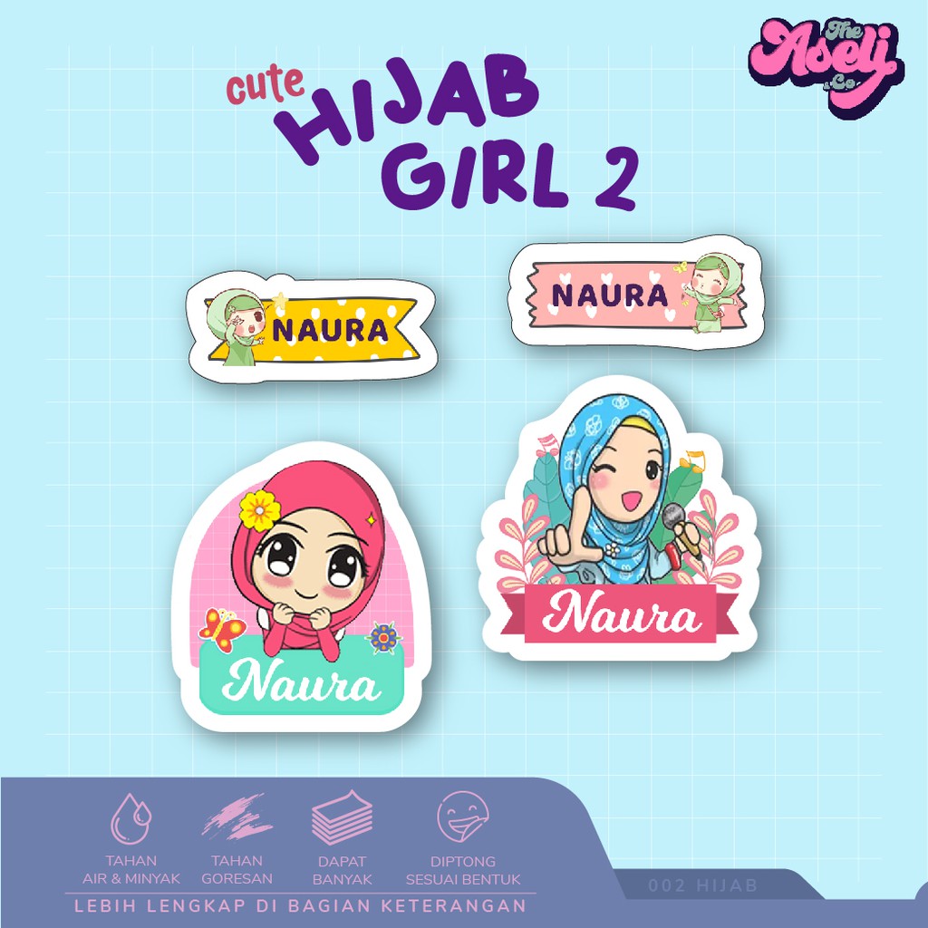 Jual LABEL NAMA STIKER NAMA TEMA HIJAB dan Muslim Boy | Shopee Indonesia