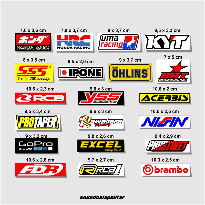Jual Stiker motor sponsor racing (bijian) - RCB GoPro Honda Gank ...
