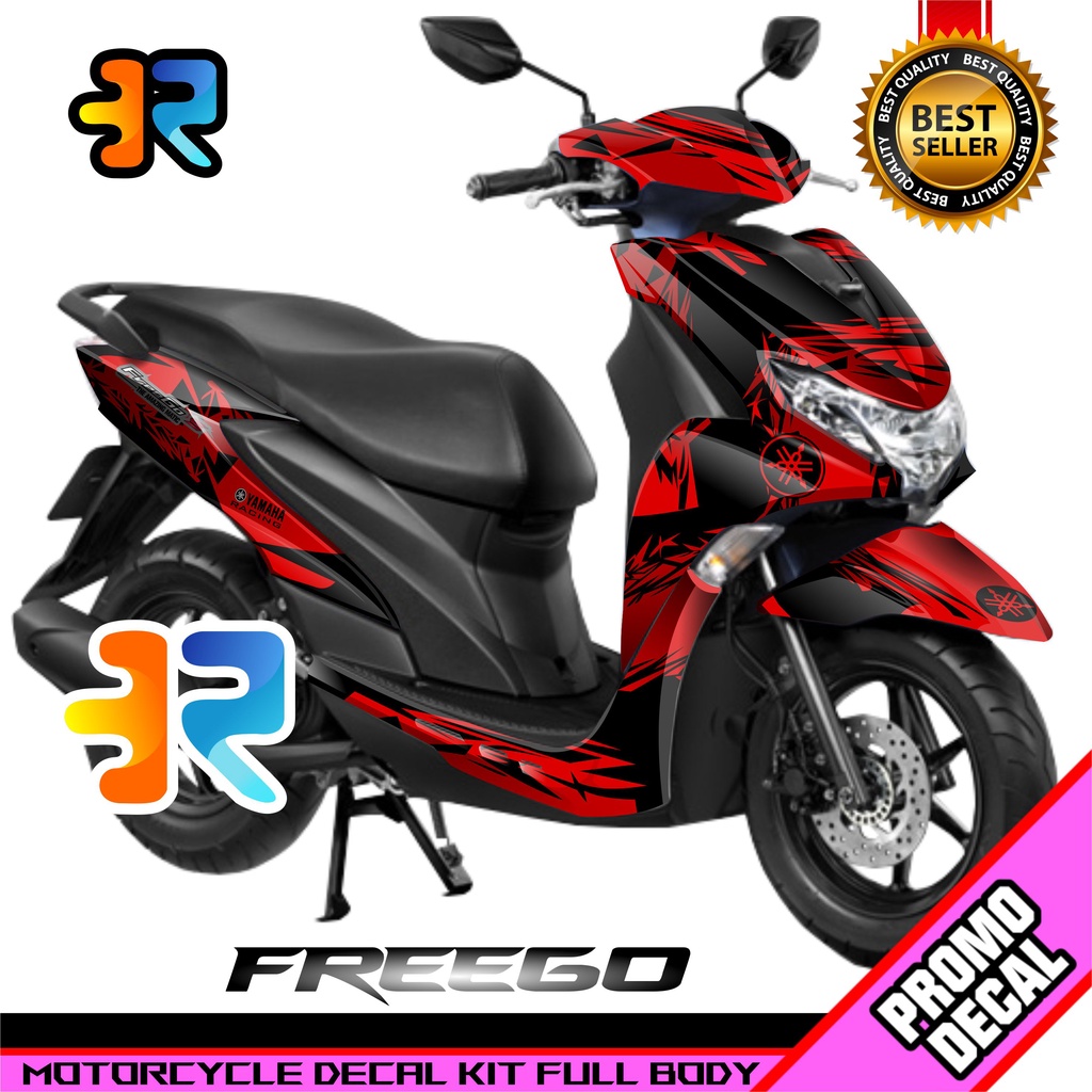Jual Decal Motor Freego Desain Abstrak Sticker Decal Free Go Full Body ...