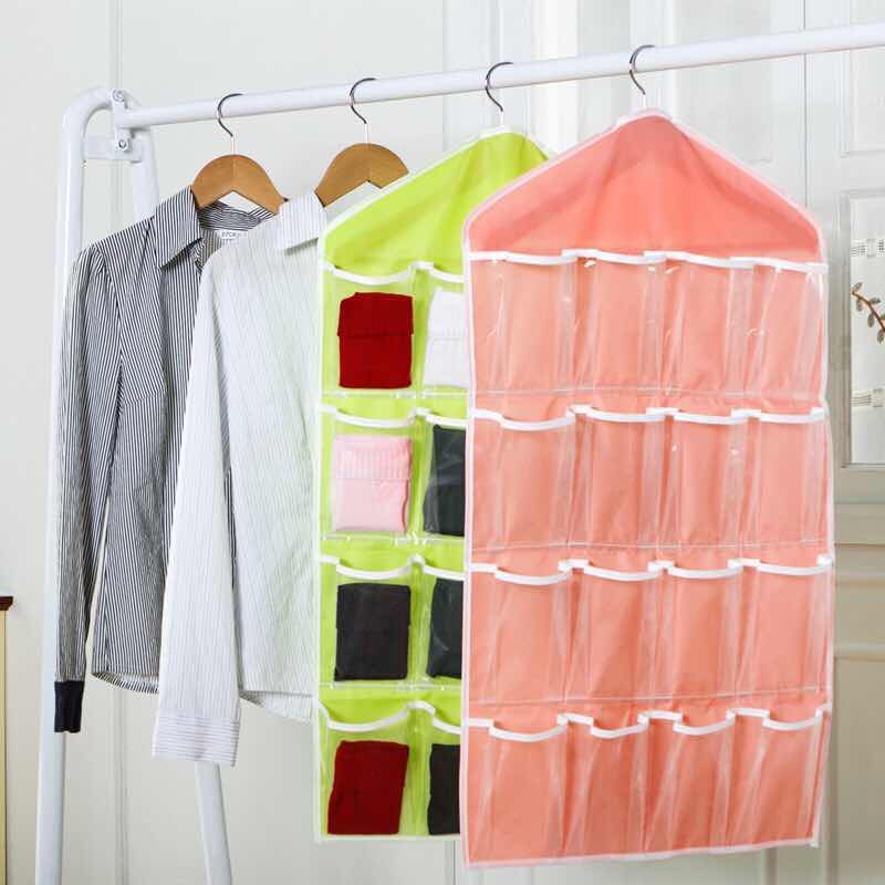 Jual Storage Gantung 16 Kantong Hanger Organizer Sebaguna Pouch Korean ...