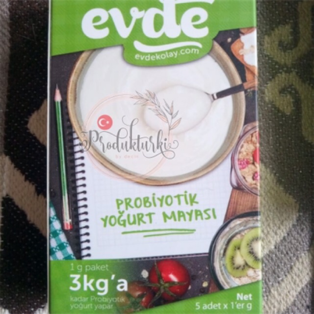 Jual BIANG YOGHURT TURKI PROBIOTIK 1 gram 1 sachet EVDE - BOGOR ...