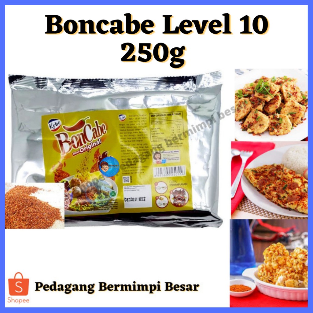 Jual Boncabe Level 10 250gr | Bon cabe | Cabe Bubuk | Cabai Bubuk ...