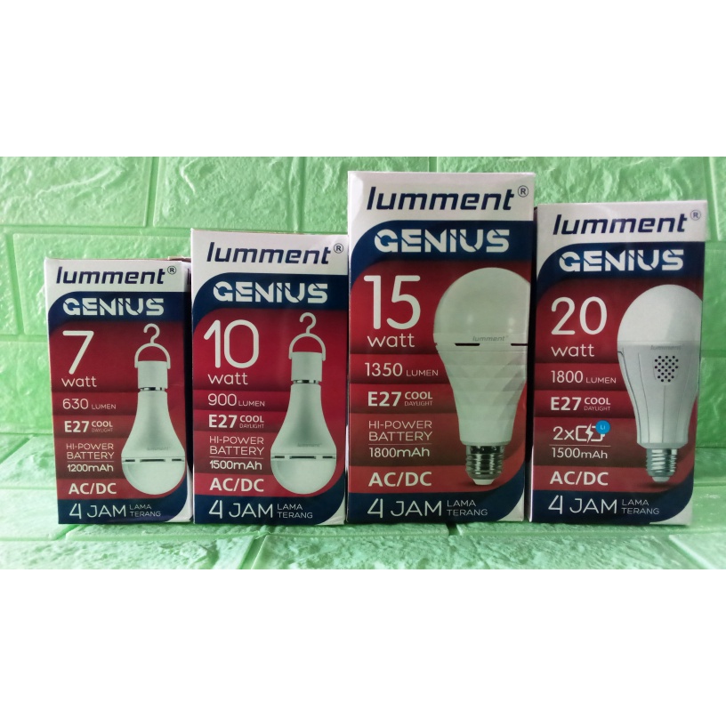 Jual Lumment Lampu Emergency LED AC/DC GENIUS / lampu mati listrik ...