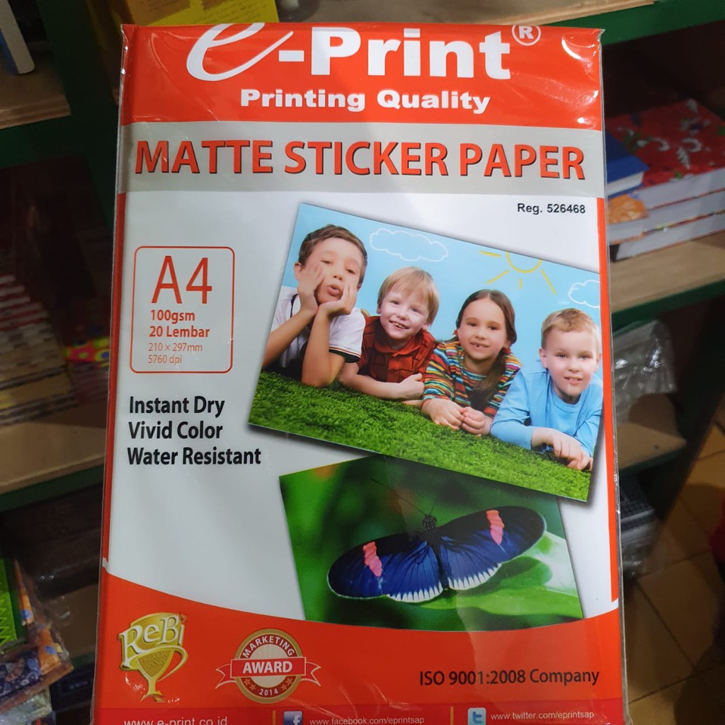 Jual KERTAS STICKER A4 GLOSSY MATTE | Shopee Indonesia