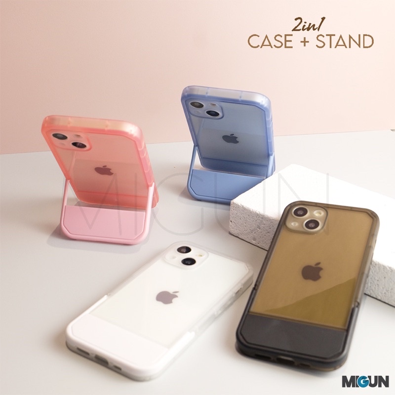 Jual CASE + STAND - Softcase Fullcover for iPhone 7 8 SE2020 7+ 8+ X XS ...