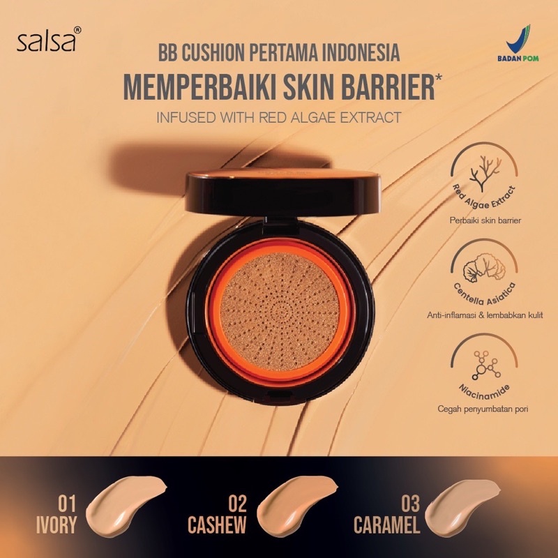 Jual Salsa Cover Me BB Cream Cushion Foundation SPF 30 | Shopee Indonesia