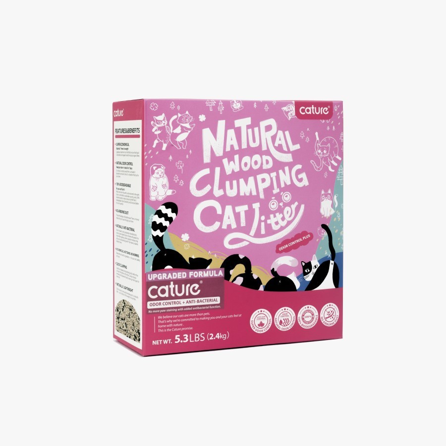 Jual Cature - Natural Wood Clumping Cat Litter Antibacterial Pellets 2 ...