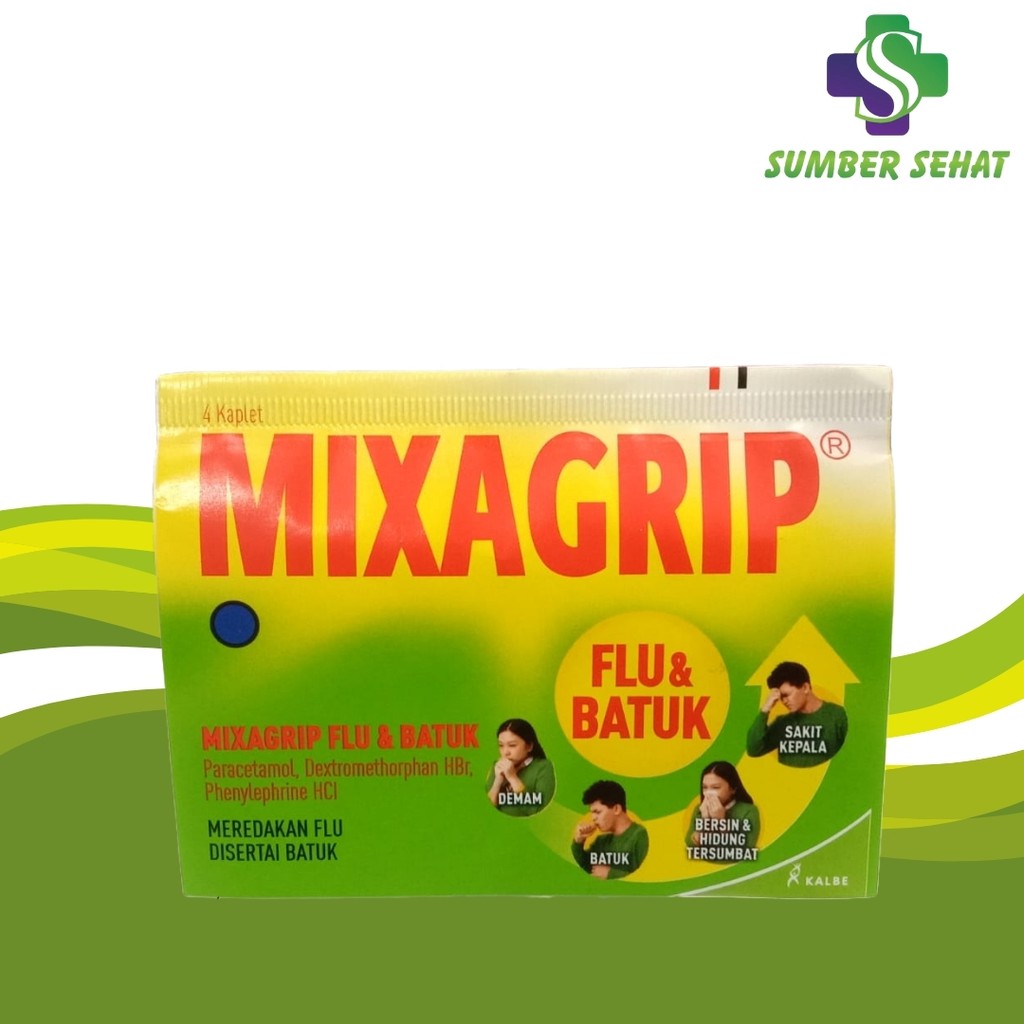 Jual MIXAGRIP FLU DAN BATUK STRIP 4 TABLET | Shopee Indonesia