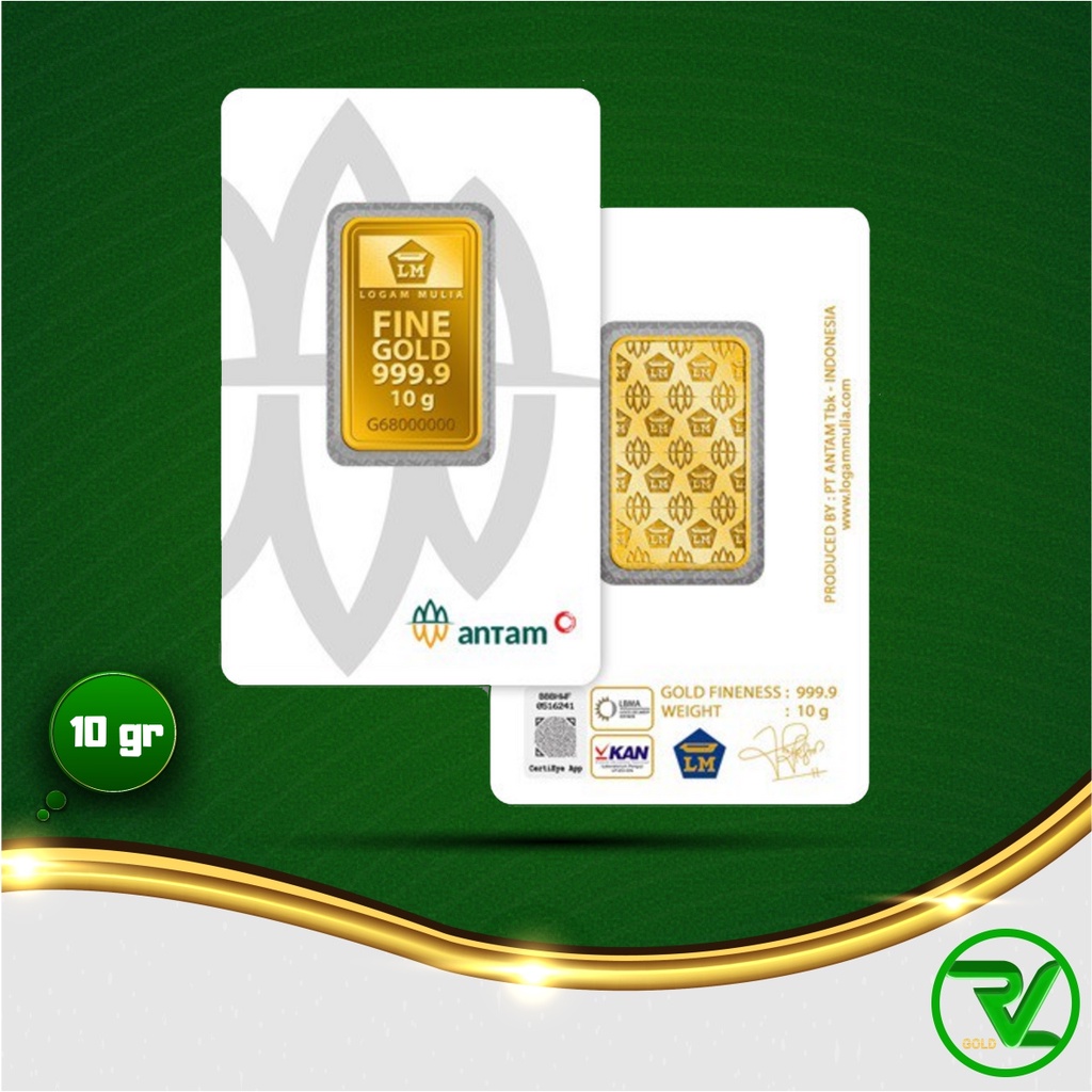 Jual Rvl Gold Logam Mulia Antam Produksi 2025 10GR new | Shopee Indonesia