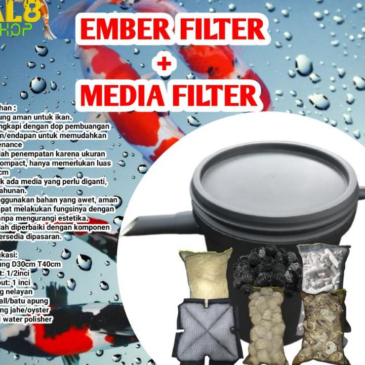 Jual (TERBAIK!) ember filter kolam koi media filter kolam ikan koi ...