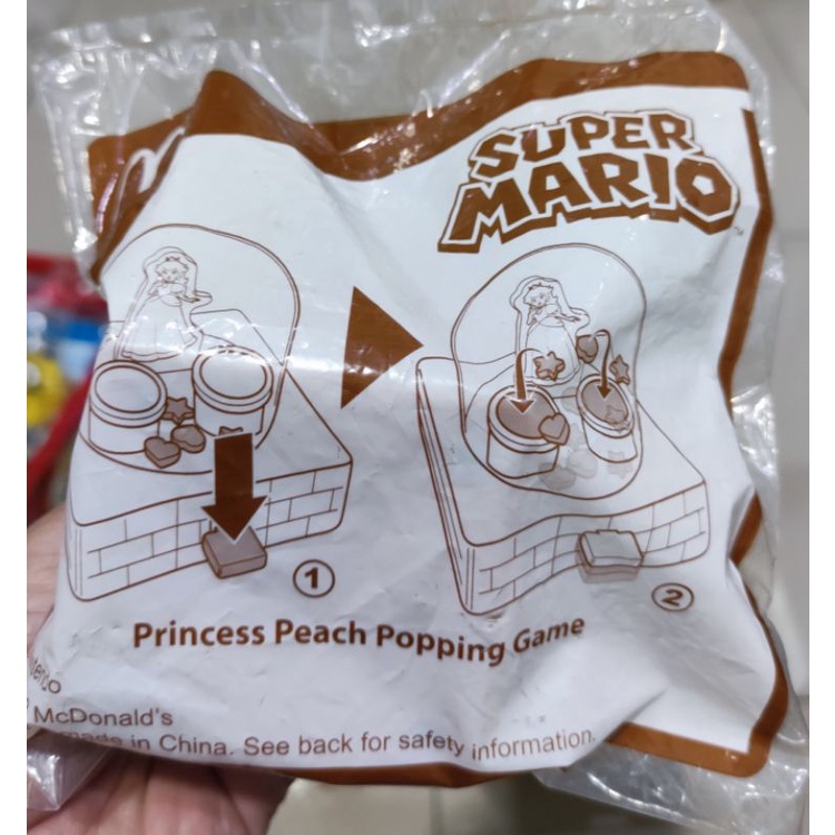 Jual Happy meal Mac Donalds Super Mario Princess Peach Popping Game ...
