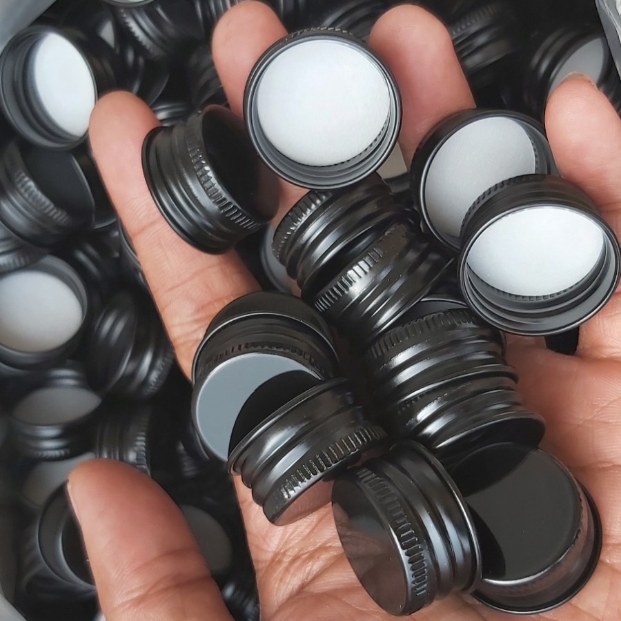 Jual TUTUP BOTOL NECK 24 ALUMUNIUM HITAM / UNTUK BOTOL LEHER 24 CM ...