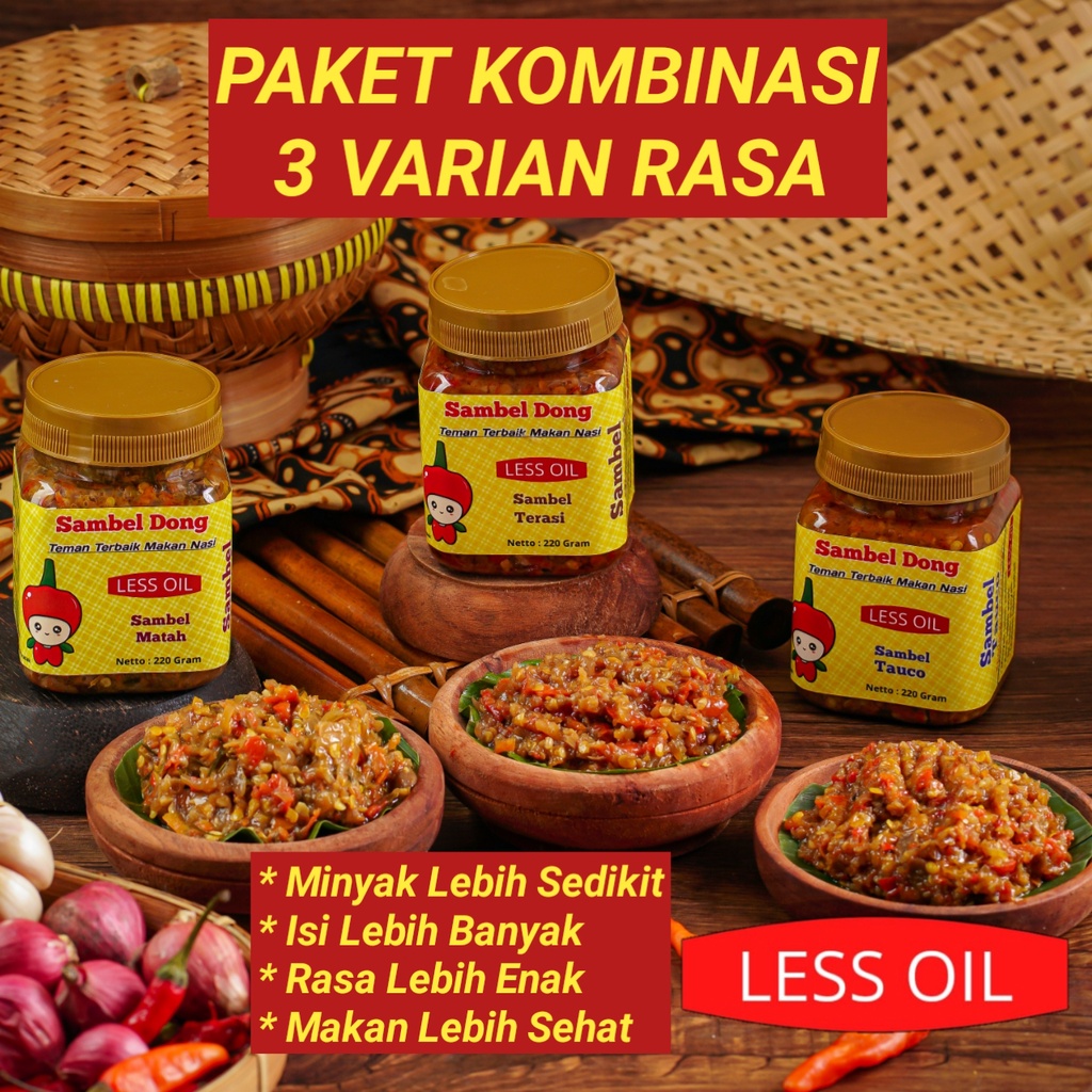 Jual Paket Kombinasi 3 Botol 220 Gram Homemade, Less Oil, Enak Kualitas ...
