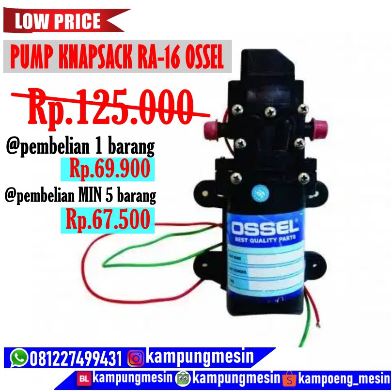 Jual DINAMO POMPA SEMPROT HAMA PUMP KNAPSACK POMPA AIR DC 12V POMPA ...