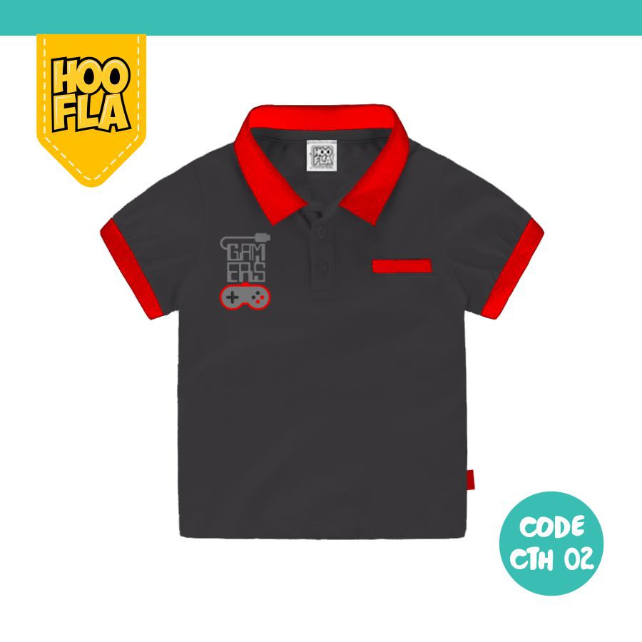 Jual Kaos Collar Kerah Merah Hitam Hoofla Brand | Shopee Indonesia
