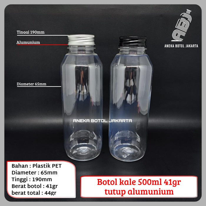 Jual Botol KALE 500ml berat 41gr tutup alumunium | Shopee Indonesia