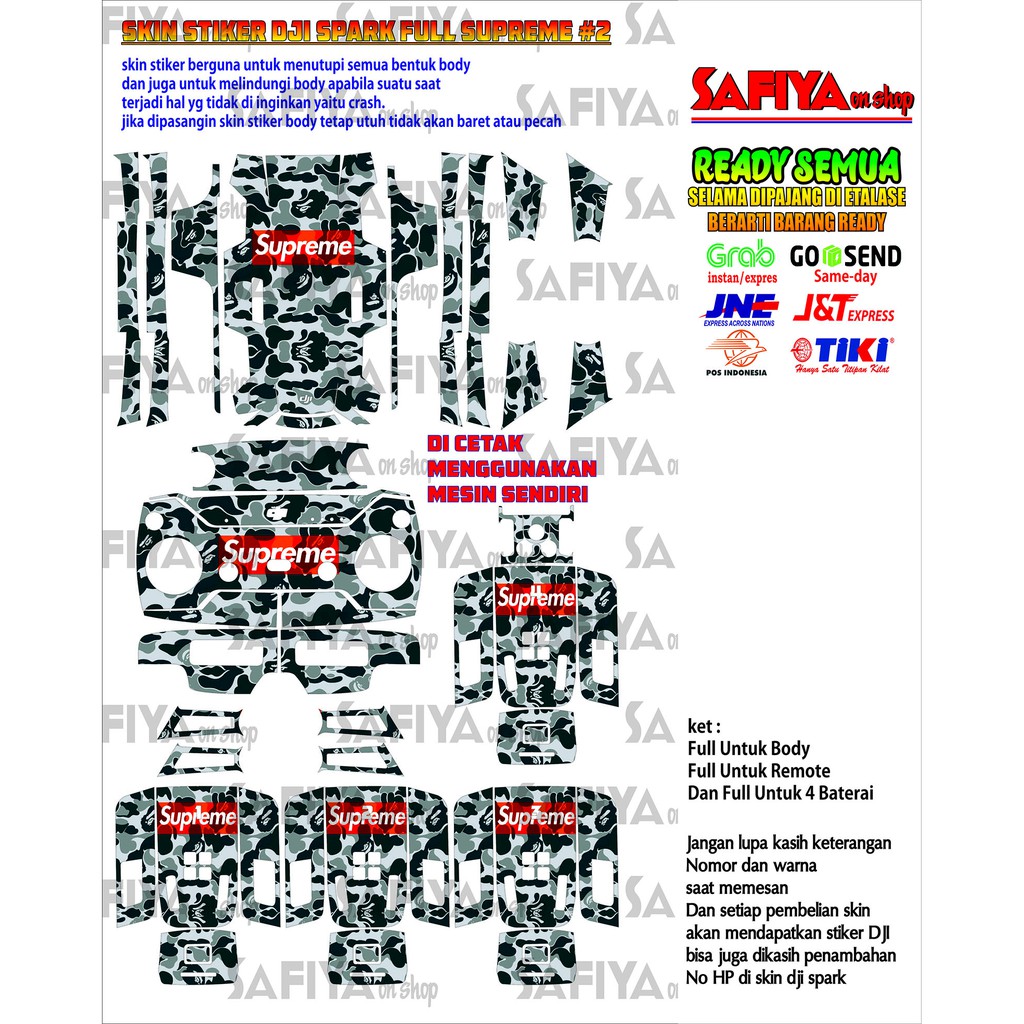 Jual STIKER SKIN DJI SPARK BAHAN VINIL 06 | Shopee Indonesia