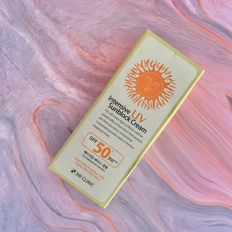 Jual 3W Clinic Intensive UV Sun Block Cream SPF 50+ PA+++ 70ml | Shopee ...