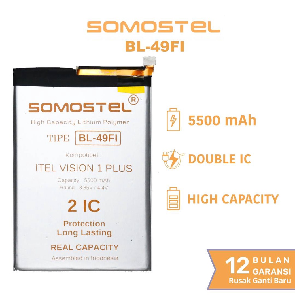 Jual Somostel - BL-49FI Itel Vision 1 Plus / Vision 3 Batre Batrai Baterai | Shopee Indonesia