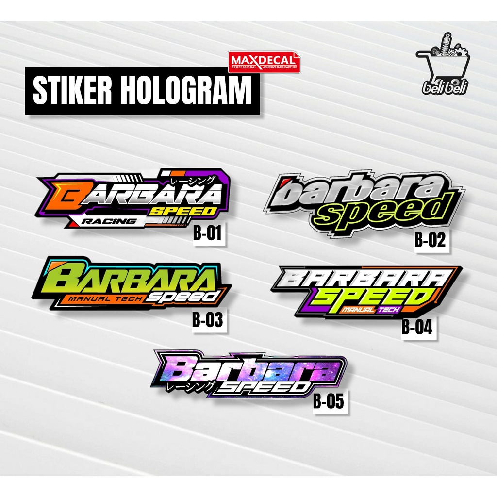 Jual stiker barbara speed terbaru / stiker racing / stiker herex ...