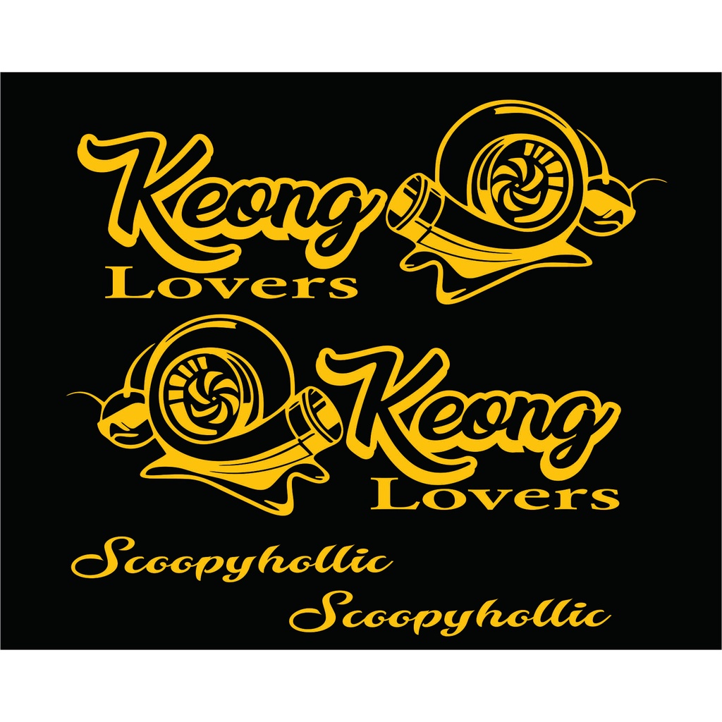 Jual STICKER SCOOPY KEONG LOVERS CUTTING STICKER STRIPING CUTTING ...