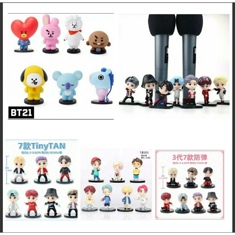 Jual Miniatur BTS BT21 Tiny Tan BTS Mic Drop Jungkook Jimin JHope Suga V | Shopee Indonesia