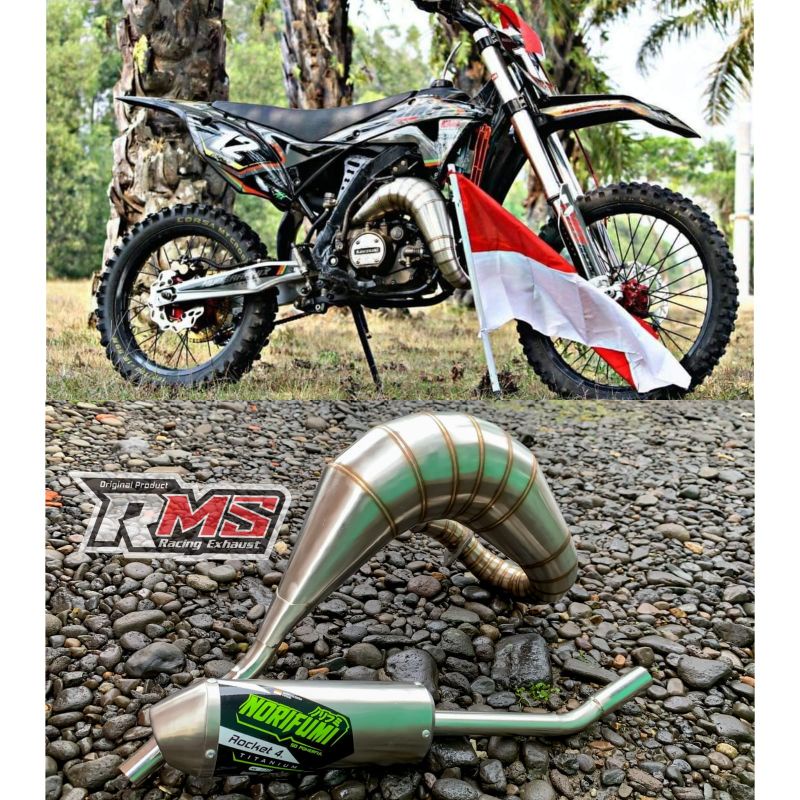 Jual Knalpot Udang Ninja 150 Trail, ninja R trail, ninja rr trail, DT100, DT125, TS125 trail ...