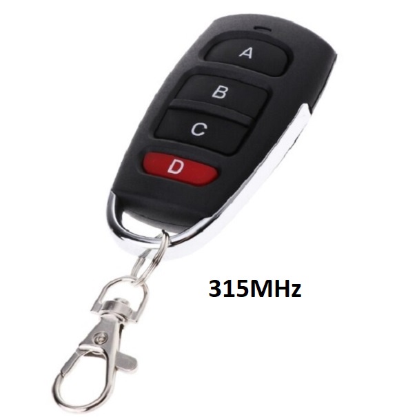 Jual T8 4Ch 315MHz Wireless Remote Control 4 Buttons Copy Cloning for ...