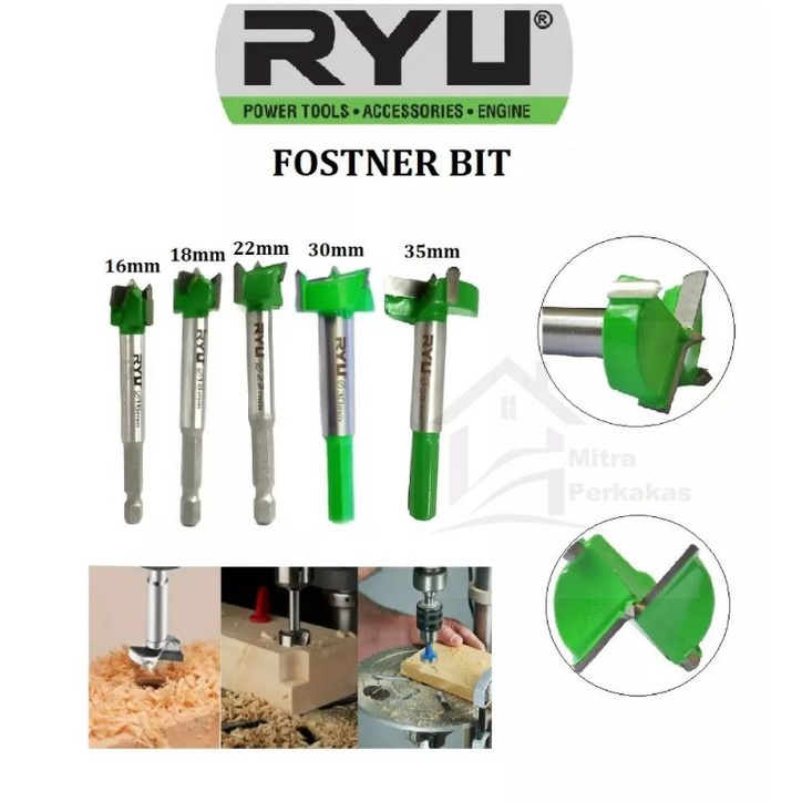 Jual RYU Forstener Bit 16 Mm, 18 Mm, 22 Mm, 30 Mm, 35 Mm Mata Bor ...