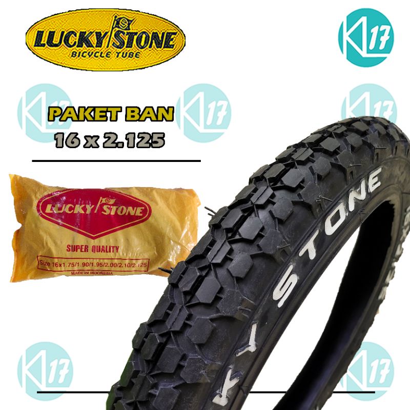 Jual BAN LUAR 16 x 2.125 LUCKY STONE PLUS BAN DALAM 16 PAKET HEMAT BAN SEPEDA ANAK 16 BMX ...