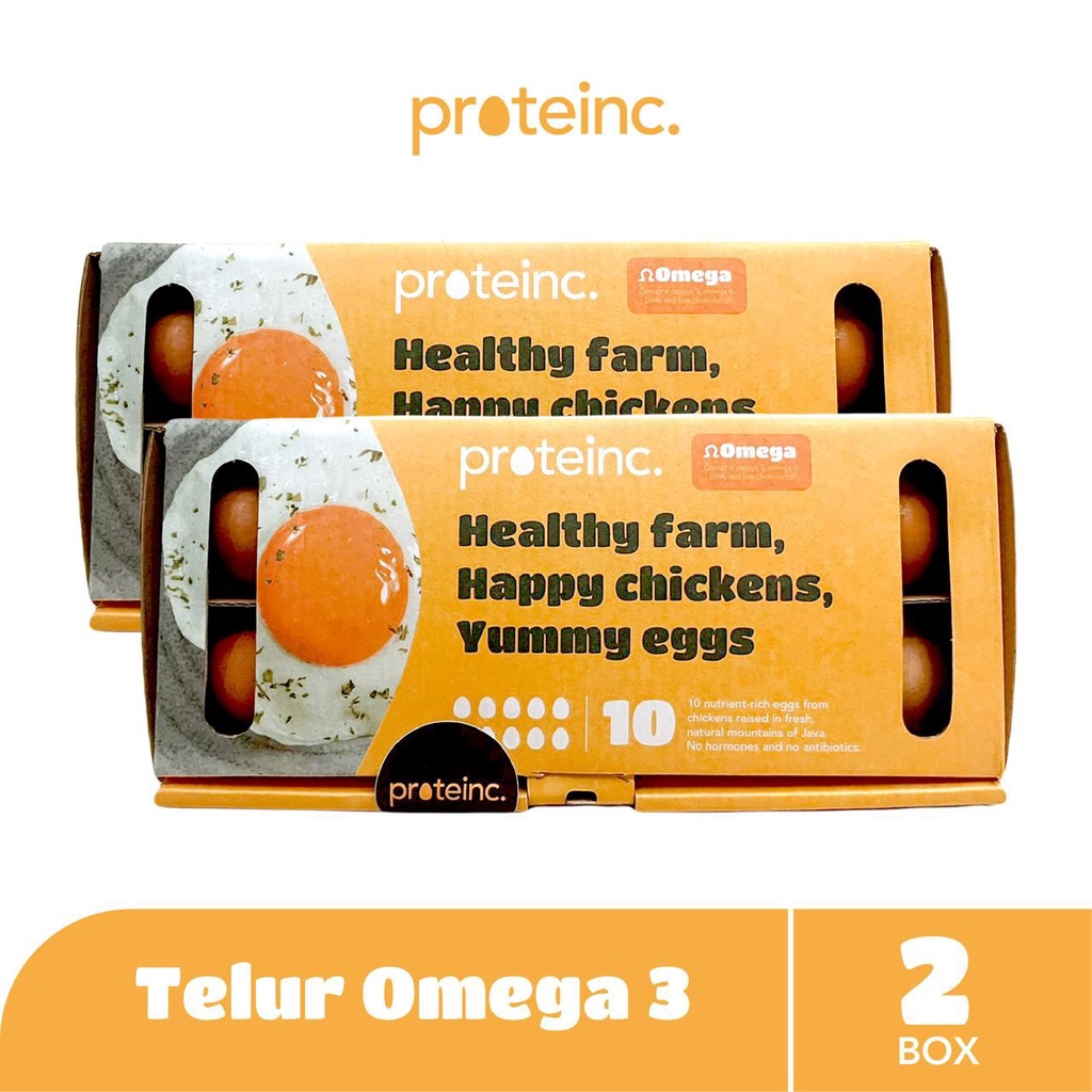 Jual Proteinc. Fresh Eggs Omega 3 Telur Ayam Negeri 10 ' S (2 Pack ...