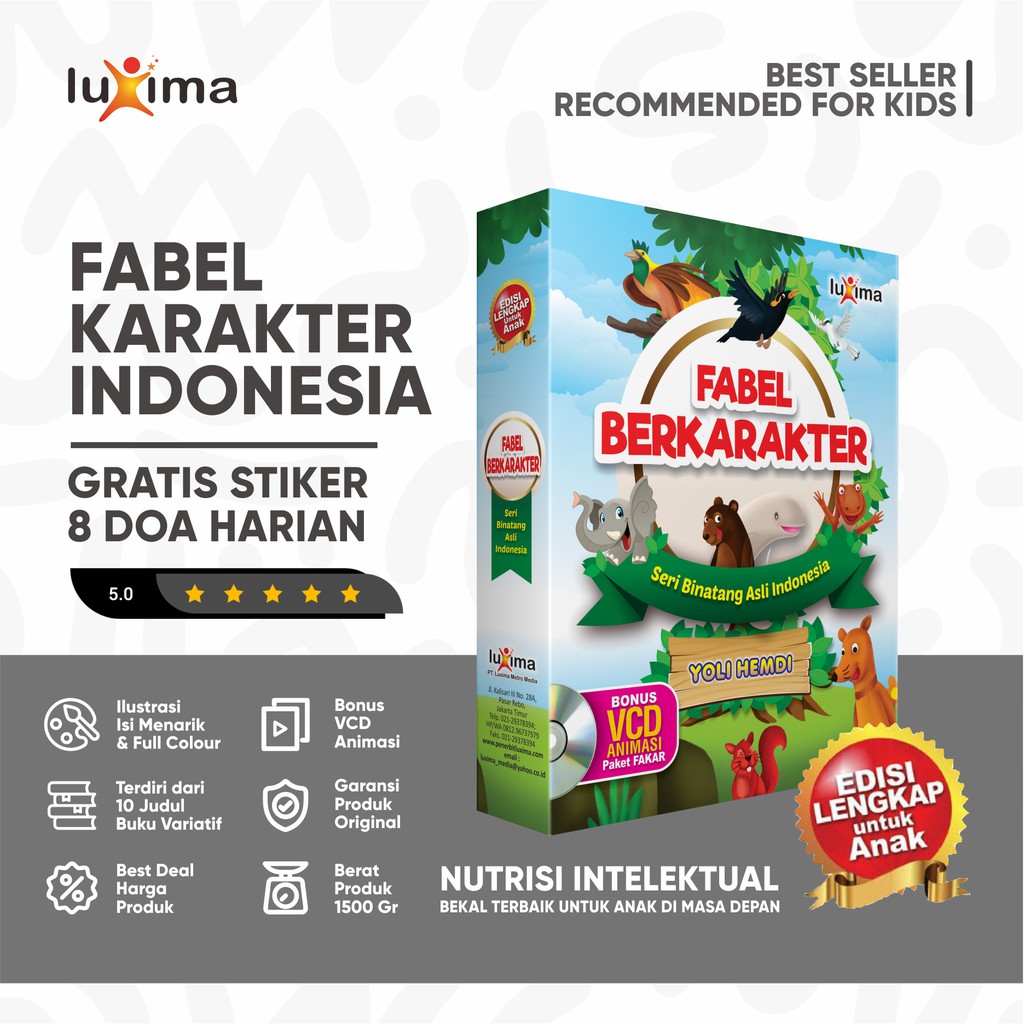 Jual [10 SERI] Seri Fabel Berkarakter Binatang Asli Indonesia - Buku ...