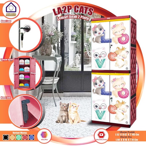 Jual LEMARI PLASTIK AKAKO CATS SUSUN 4 KUNCI | Shopee Indonesia