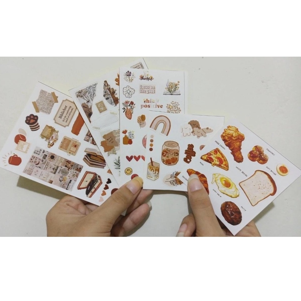 Jual Bundle Pack Aesthetic/Vintage/Cute/food/Aesthetic Sticker/Diary ...