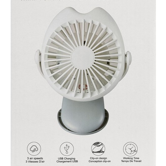 Jual Miniso Kipas Klip Mini Kipas 1800mAh Baterai Tiga Tingkat Cahaya ...