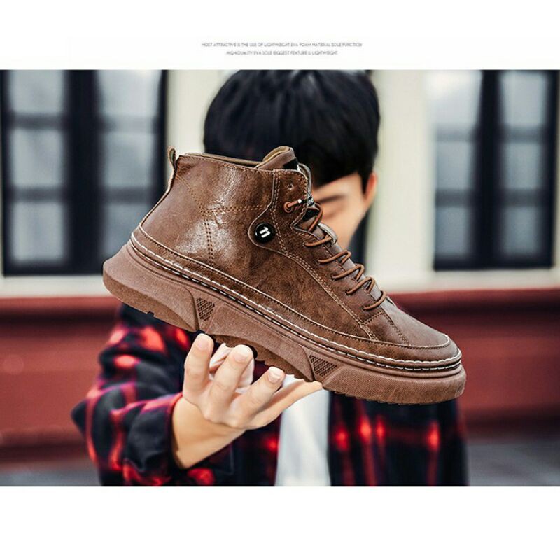 Jual Sepatu Boot Pria Import Martin Luther Boot Retro Casual bahan ...