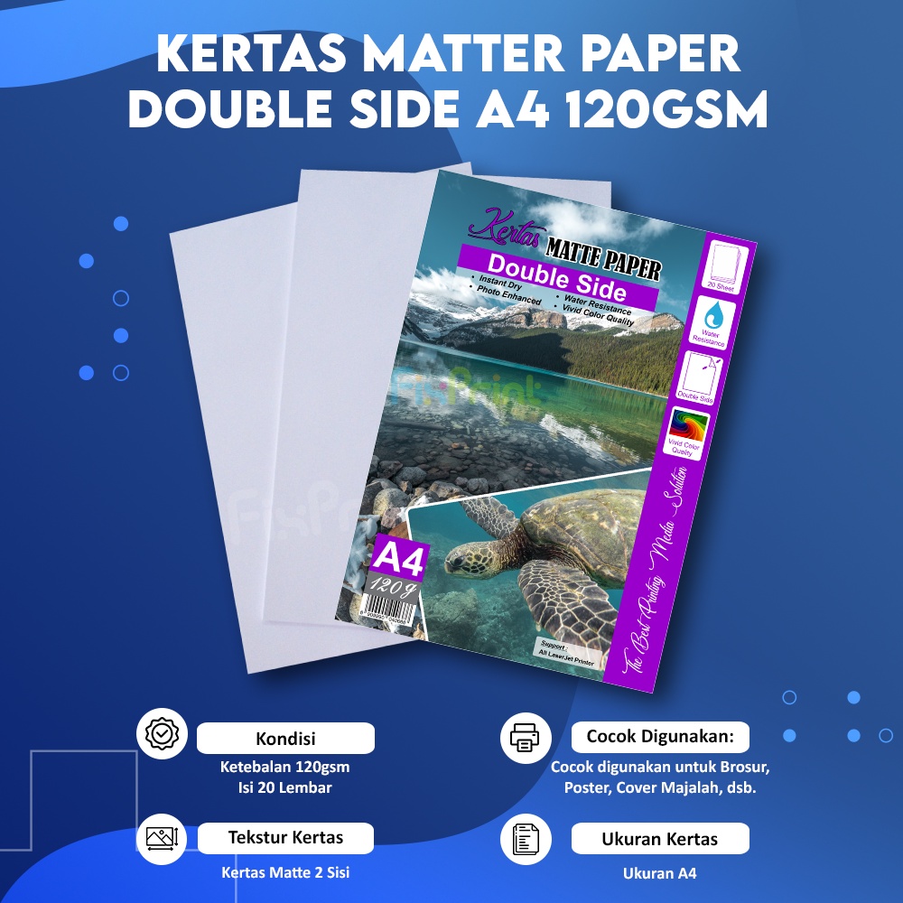 Jual Kertas Matte Paper Double Side A4 120gsm, Kertas Matte 2 Sisi ...