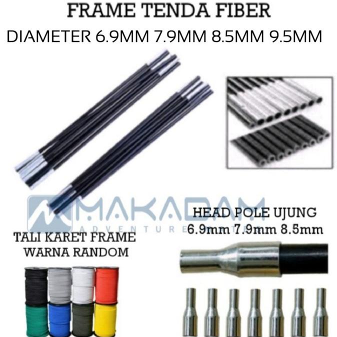 Jual frame tenda fiber head pole ujung frame tenda camping makad44 Ayo ...