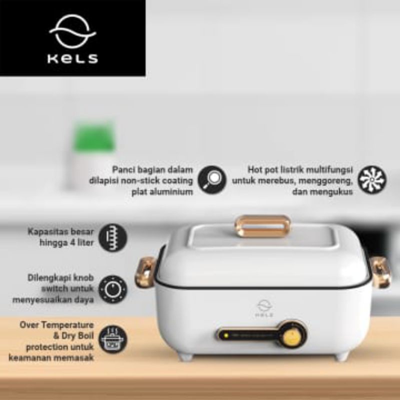 Jual Kels 4 Ltr Moshi Multi Cooker - Krem | Shopee Indonesia
