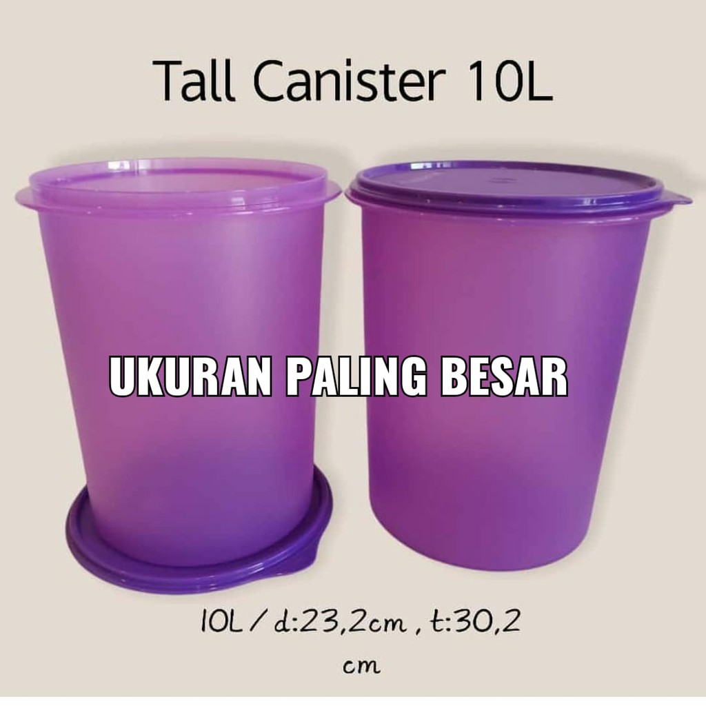 Jual Toples krupuk tupperware tall canister Giant canister 10ltr (1pcs ...