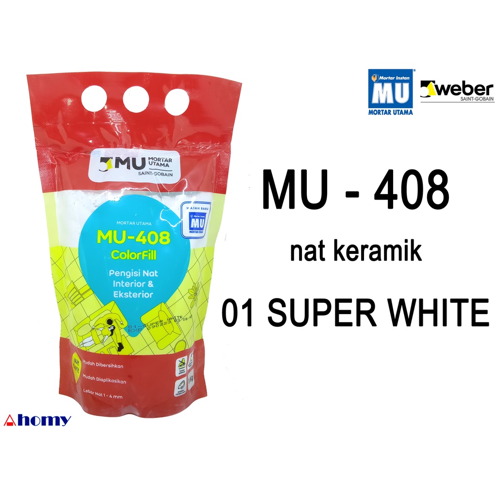 Jual semen nat keramik no 01 (super white) MU-408 1kg MU 408 | Shopee Indonesia