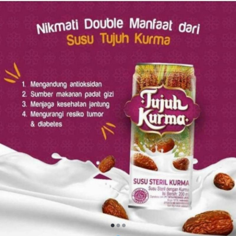 Jual susu tujuh kurma/ susu kurma/ susu steril kurma eceran 200 Ml ...