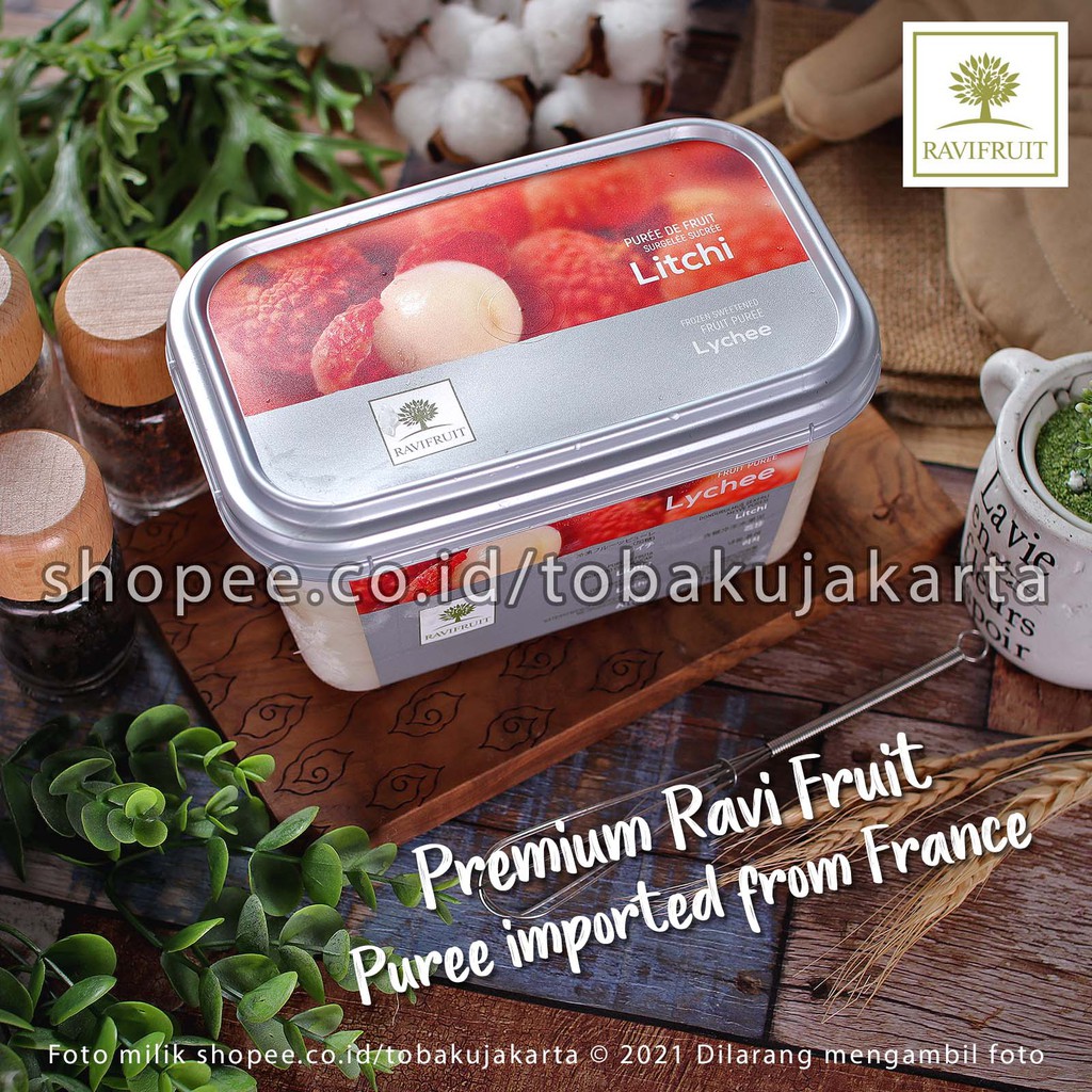 Jual Ravi Fruit PUREE Lychee 1kg Ravifruit Frozen Buah Leci Beku ...