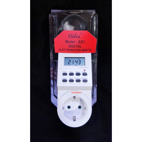 Jual Timer Digital Heles ED1 Pengaturan Harian | Shopee Indonesia