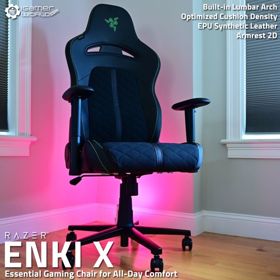 Jual Razer ENKI X Gaming Chair for All Day Comfort / Built-in Lumbar ...