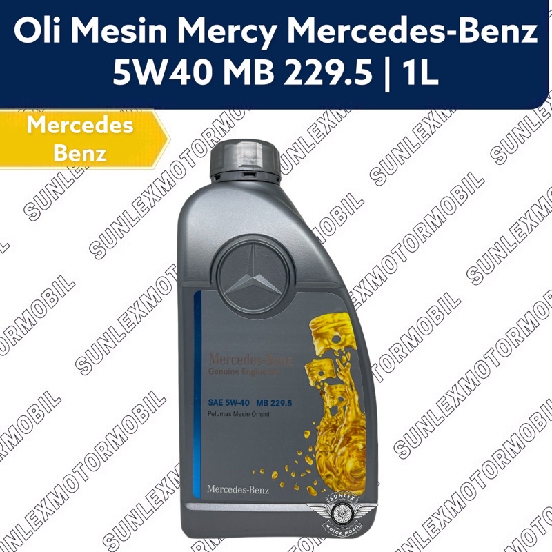 Jual OLI MESIN MERCEDES-BENZ MERCY SAE 5W40 5W-40 1L 1LITER MB 229.5 ...
