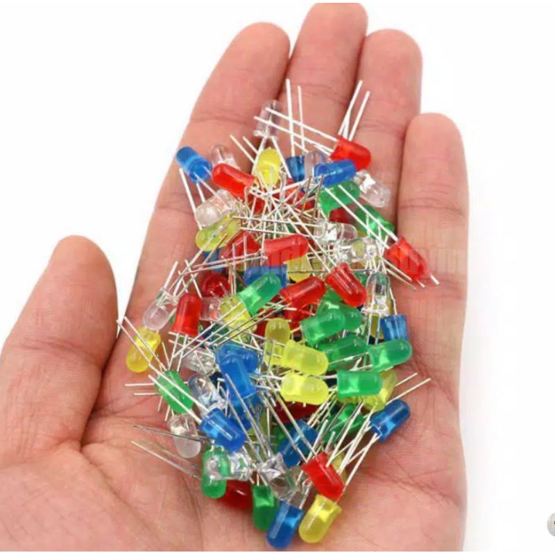 Jual 10pcs Lampu LED 5mm Dop dan Bening Warna Warni | Shopee Indonesia